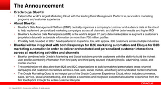 Oracle buys Bluekai | PPT