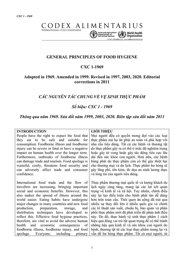 General principles-of-food-hygiene-haccp-2020/ Các nguyên tắc chung về ...