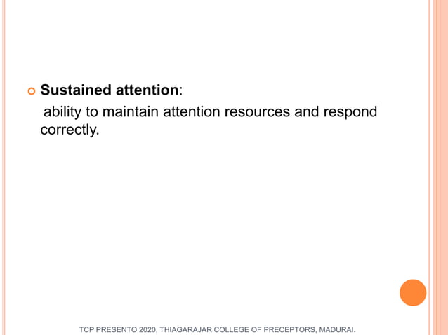 ATTENTION AND PERCEPTION | PPTX