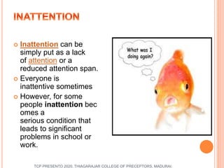 ATTENTION AND PERCEPTION | PPTX