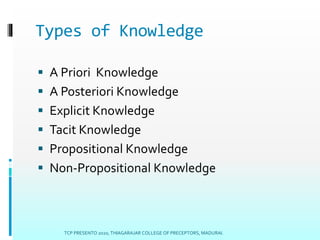 EPISTEMOLOGICAL BASES OF EDUCATION | PPTX