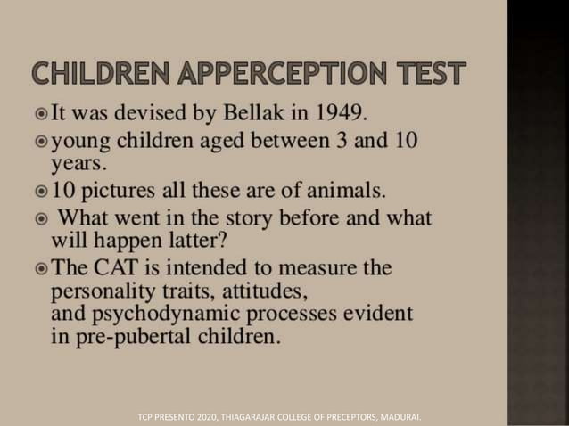 Assessment Of Personality Projective And Non Projective Techniques Pptx