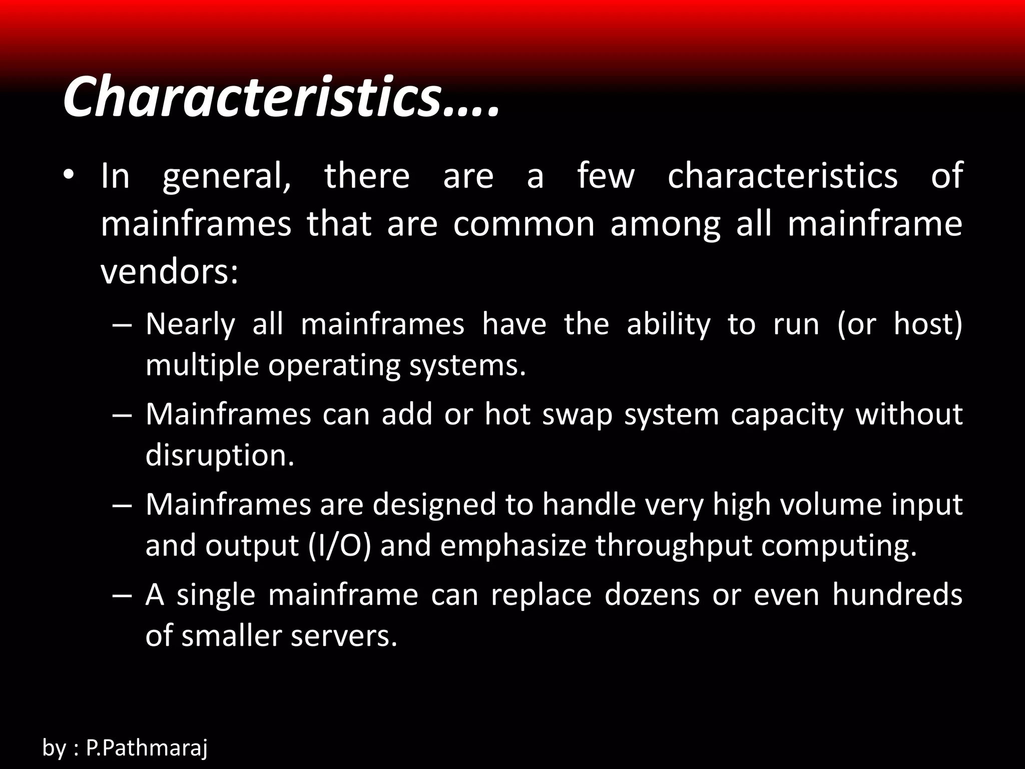 General Purpose Mainframe and Minicomputer Era | PPSX