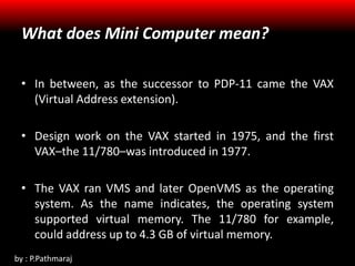 General Purpose Mainframe and Minicomputer Era | PPSX