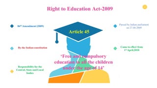 RIGHT TO EDUCATION ACT 2009 | PDF
