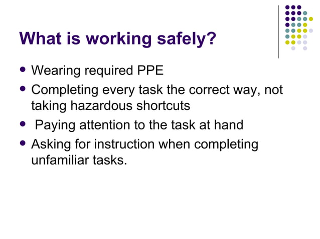 General Safety Presentation | PPT