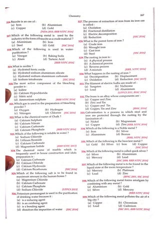 General Science - Chemistry Objective for PSC SSC | PDF