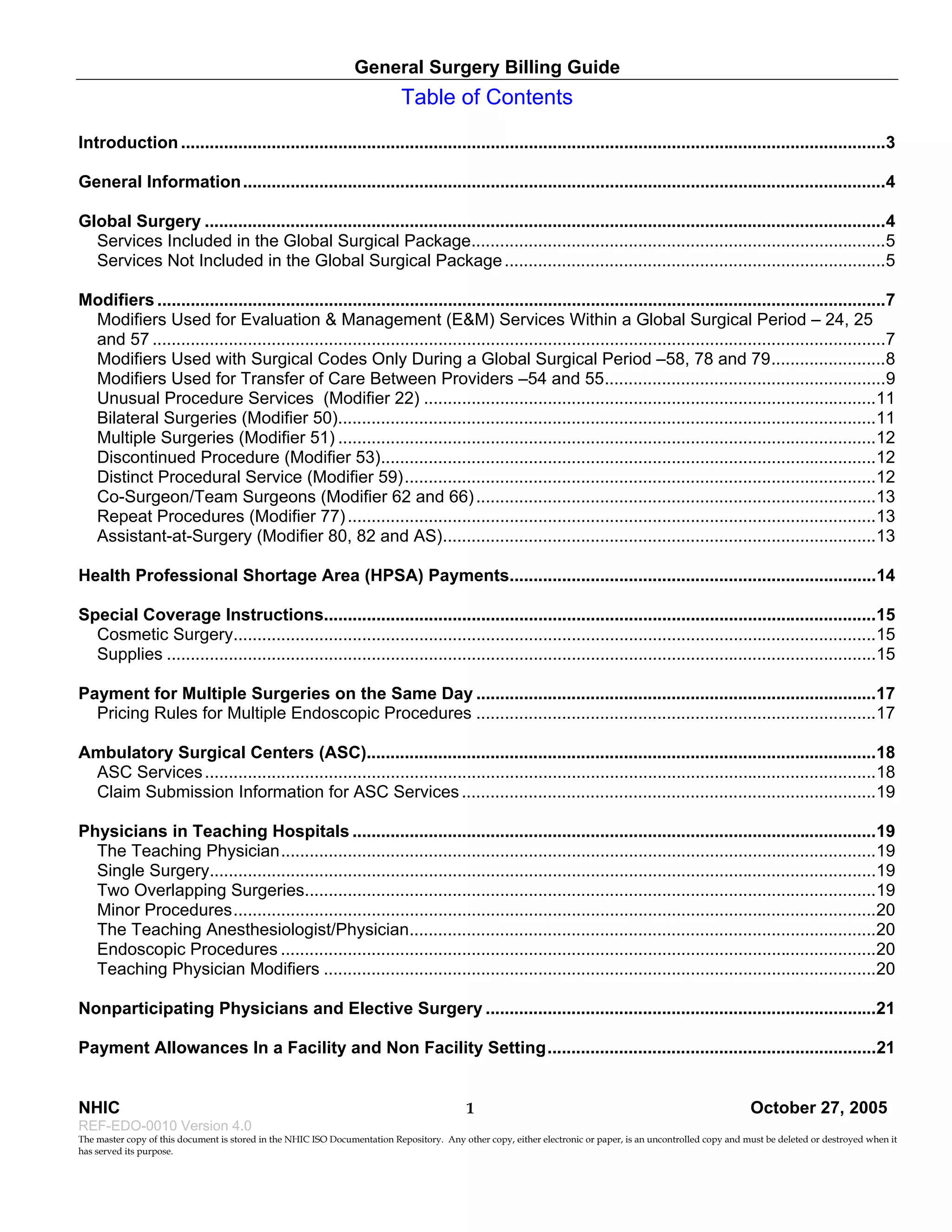 General Surgery Billing Guide | PDF