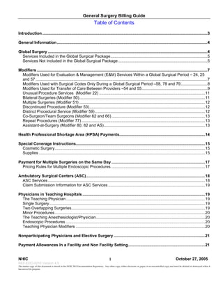 General Surgery Billing Guide | PDF