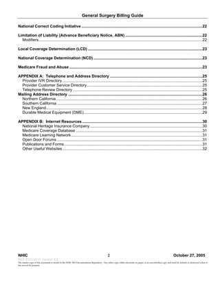 General Surgery Billing Guide | PDF