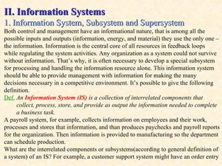General Systems Theory and Systems Analysis | PPT