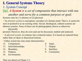 General Systems Theory and Systems Analysis | PPT