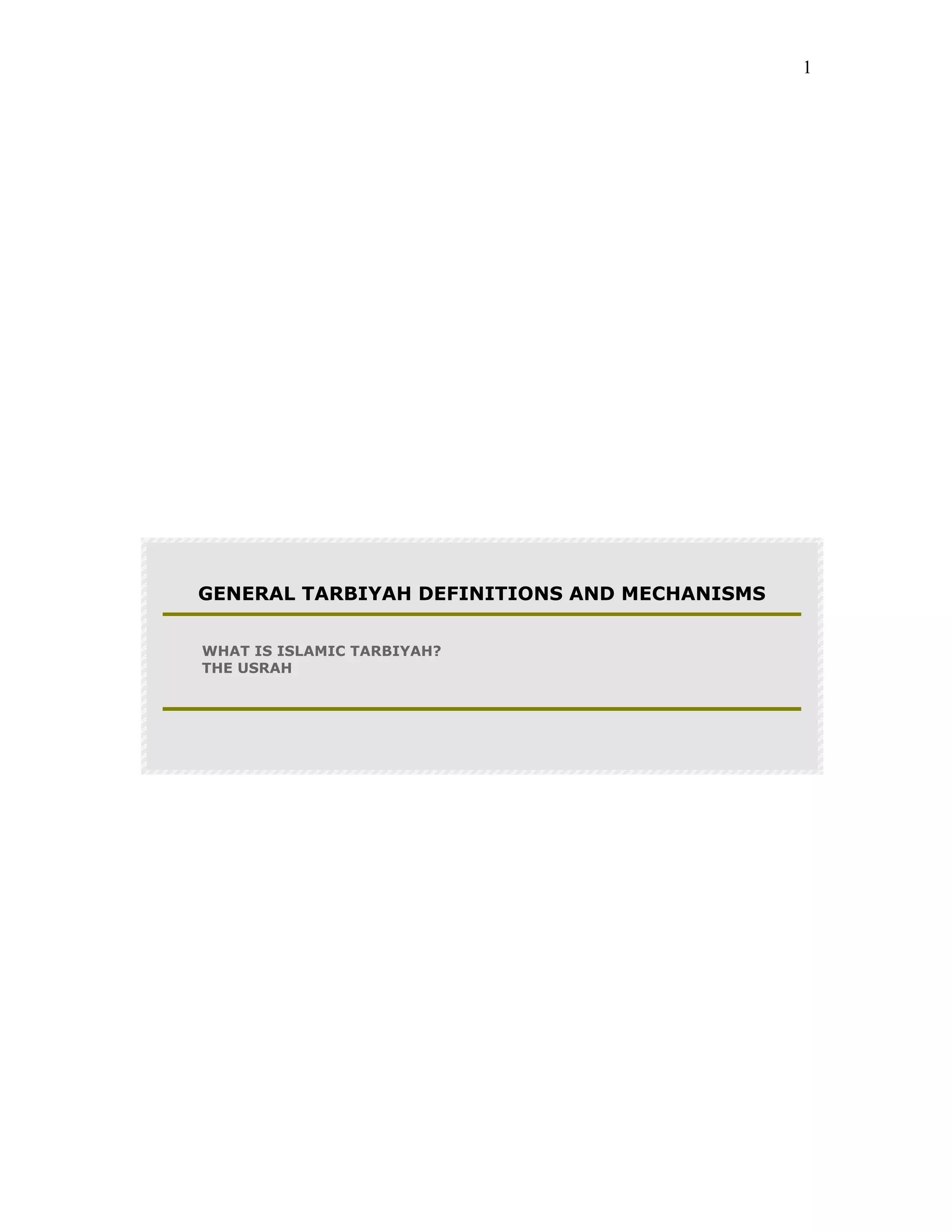 General tarbiyah-definitions-and-mechanisms | PDF