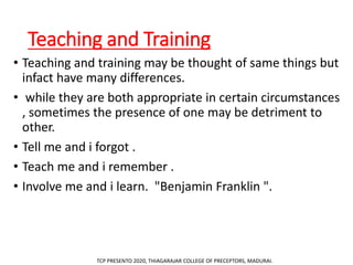 TEACHING AND TRAINING | PPTX