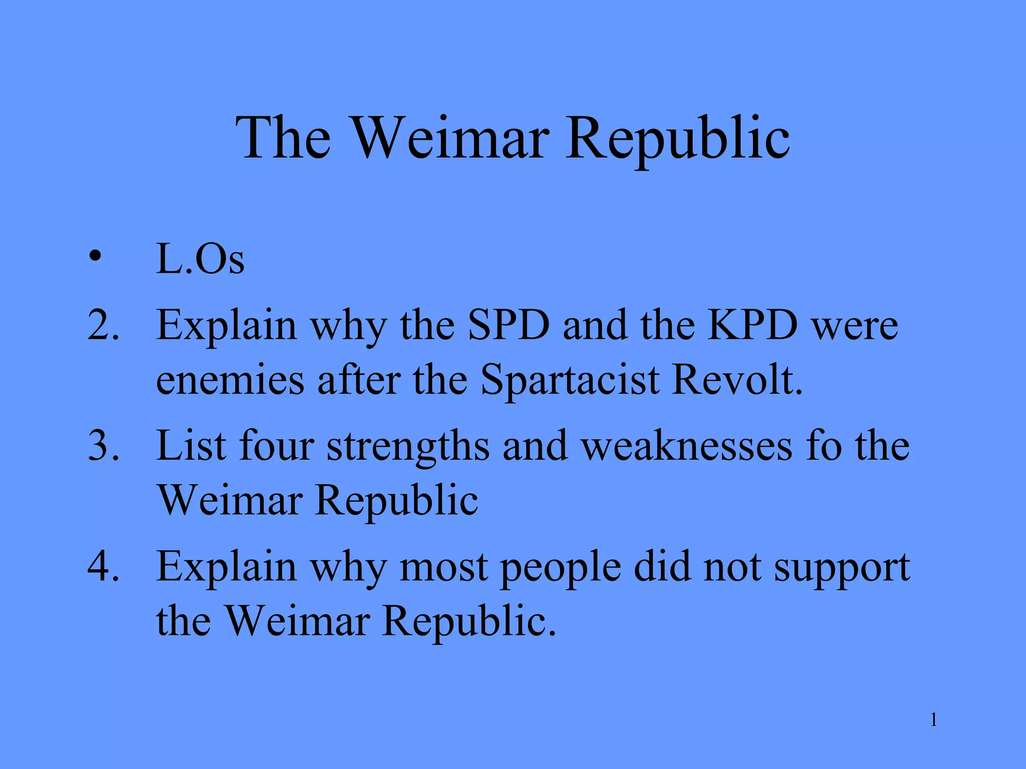 General Weimar Constitution | PPT