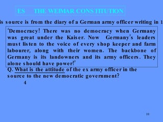 General Weimar Constitution | PPT