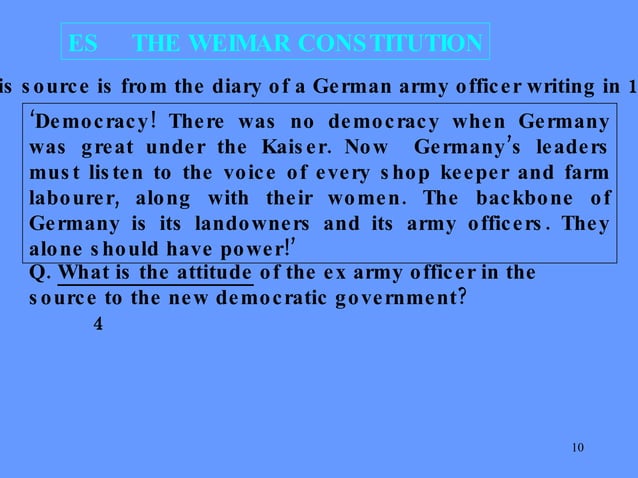 General Weimar Constitution | PPT