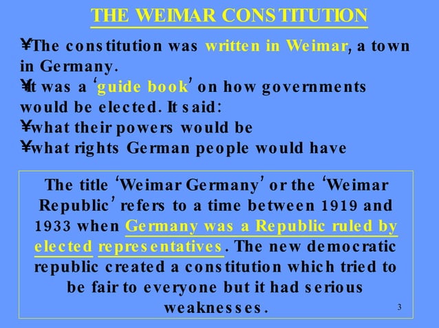 General Weimar Constitution | PPT