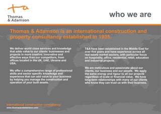 Thomas & Adamson UAE Presentation | PDF