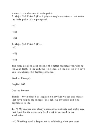 General Academic Essay and Paragraph Structure for English 102In.docx