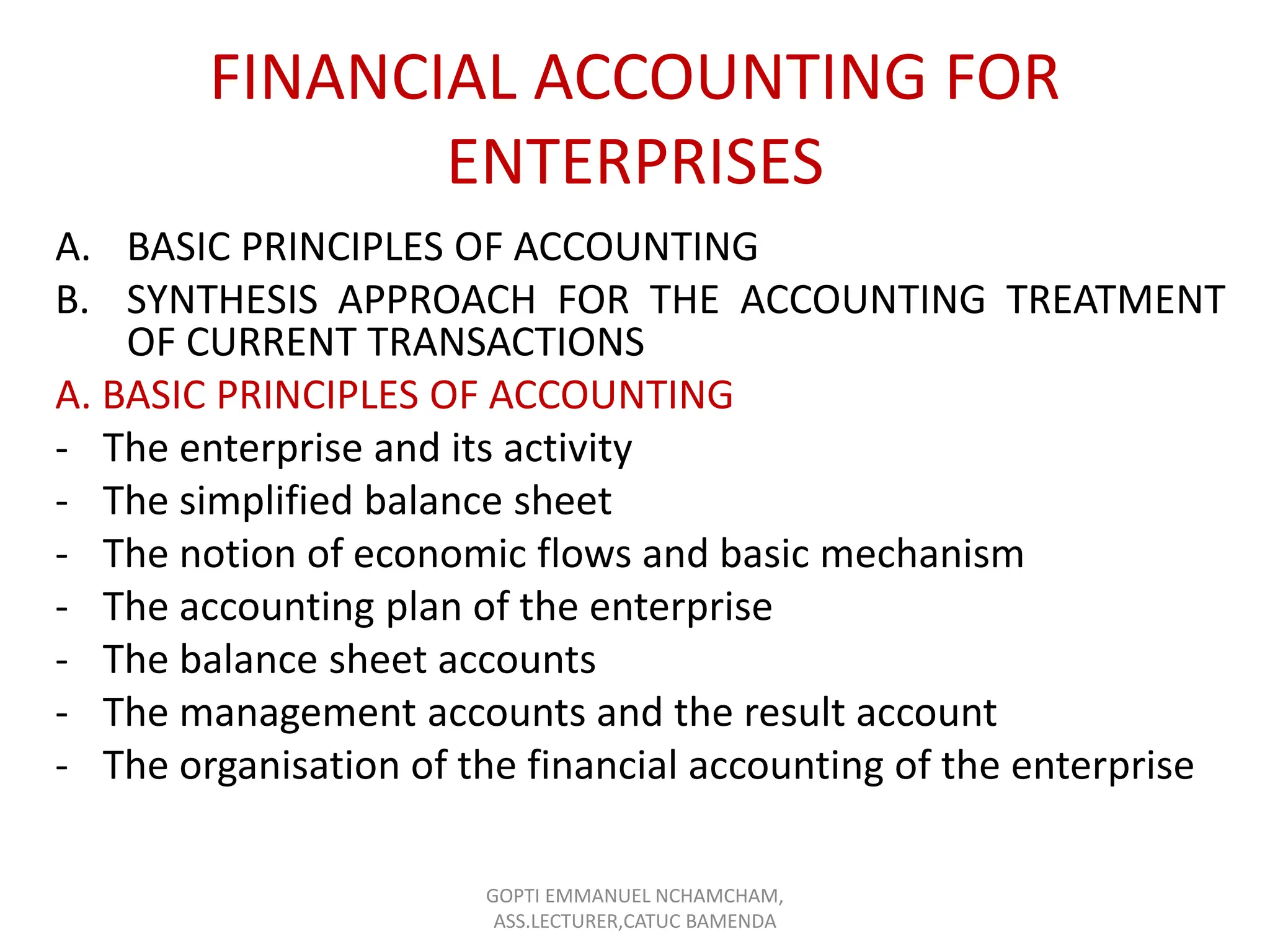 GENERAL ACCOUNTING 1. Introduction to Accounting pptx | PPTX