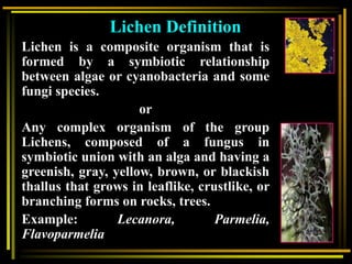 General account of lichens ppt 23.02.2021