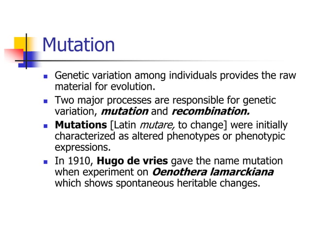 General account on Mutation and its types.ppt