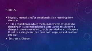 General adaptation syndrome | PPTX
