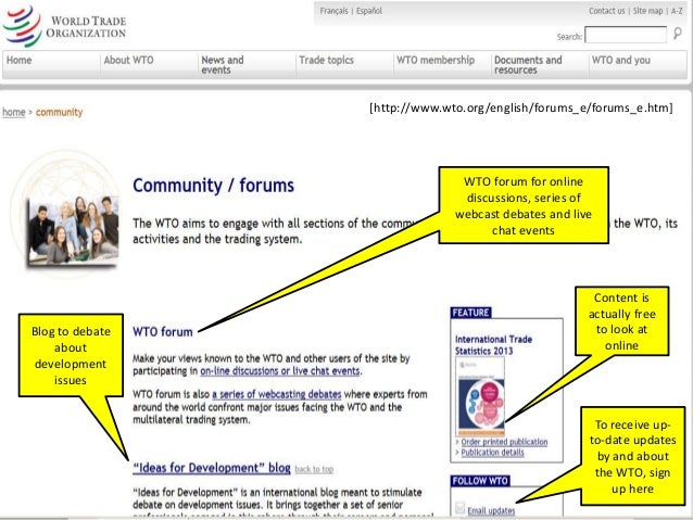 General Agreement on Tariffs and Trades - World Trade Organisation