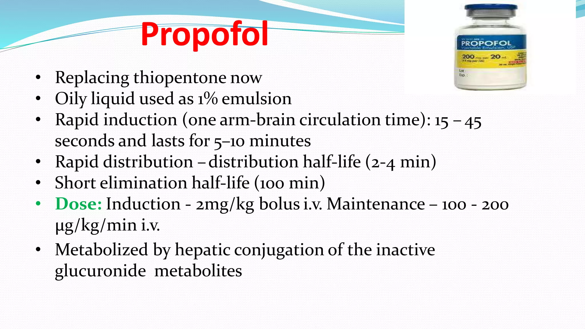 Pharmacology of General anaesthetic drugs. | PPTX