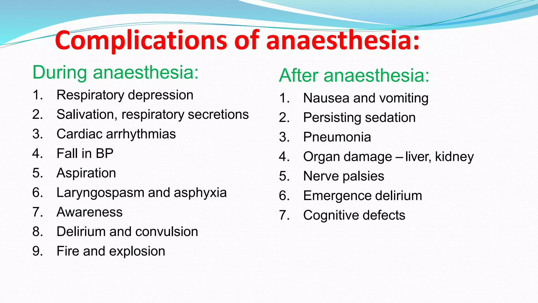 Pharmacology of General anaesthetic drugs. | PPTX