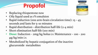 Pharmacology of General anaesthetic drugs. | PPTX | Lung and ...