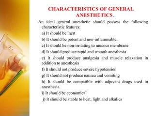 General anaesthesia | PPTX
