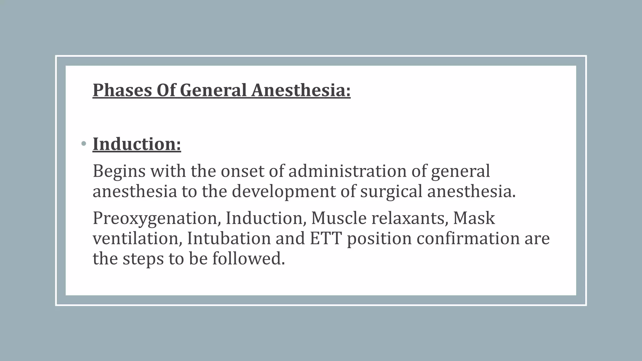 GENERAL ANESTHESIA | PPT