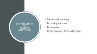 GENERAL ANESTHESIA | PPTX