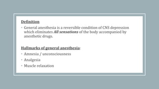 GENERAL ANESTHESIA | PPT