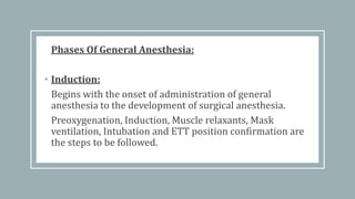 GENERAL ANESTHESIA | PPT