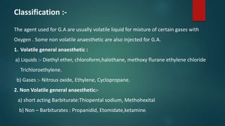 General anaesthesia | PPTX