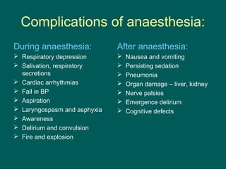 General anaesthesia (New) - drdhriti | PPT