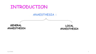 General anaesthesia and local anaesthesia | PDF