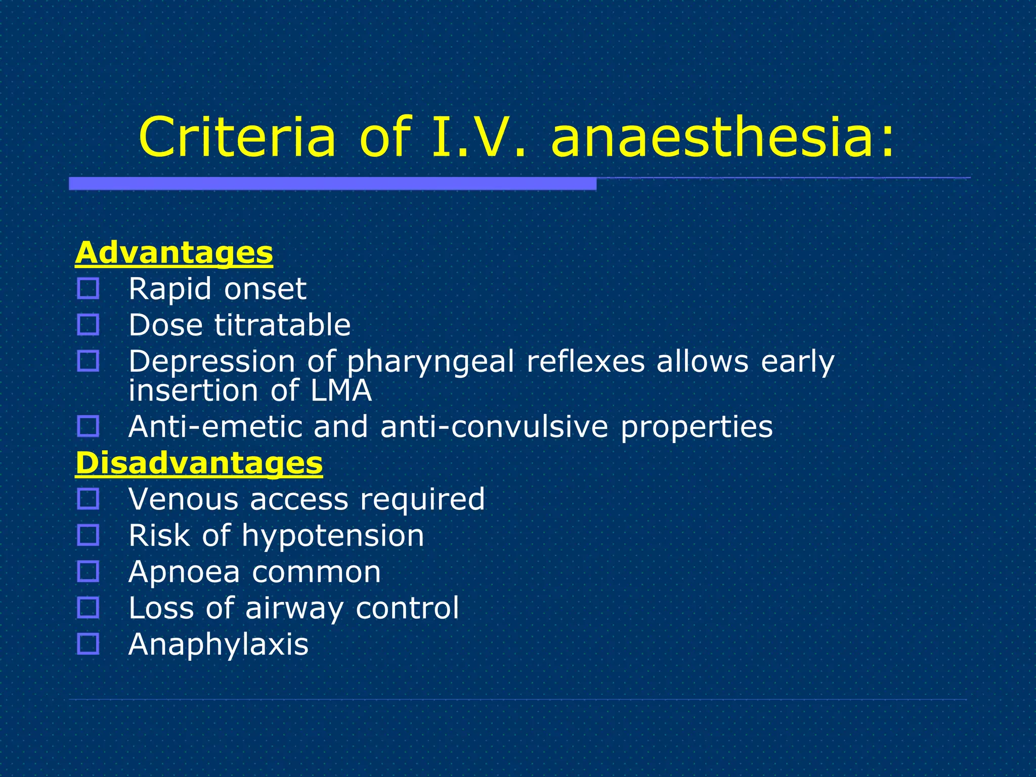 General anaesthesia principles | PDF