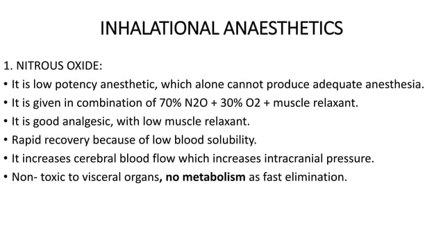 GENERAL ANAESTHETICS PART- I CLASSIFICATION, STAGES OF ANAESTHESIA | PPT