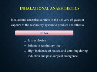 General anaesthetics | PPTX