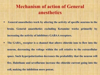 General anaesthetics | PPTX