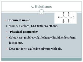 General anaesthetics | PPT