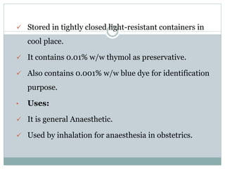 General anaesthetics | PPT