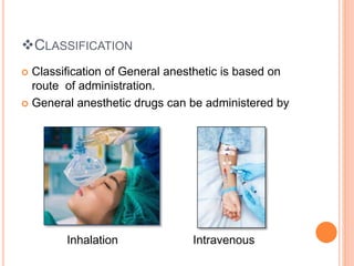 General anaesthetics, Notes for D.pharmacy | PPTX