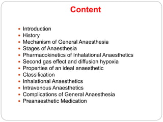 General anaesthetics | PPTX