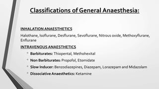 General Anesthetics | PPTX