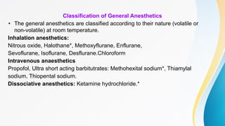 General Anesthetics Pdf Medicinal Chemistry | PDF